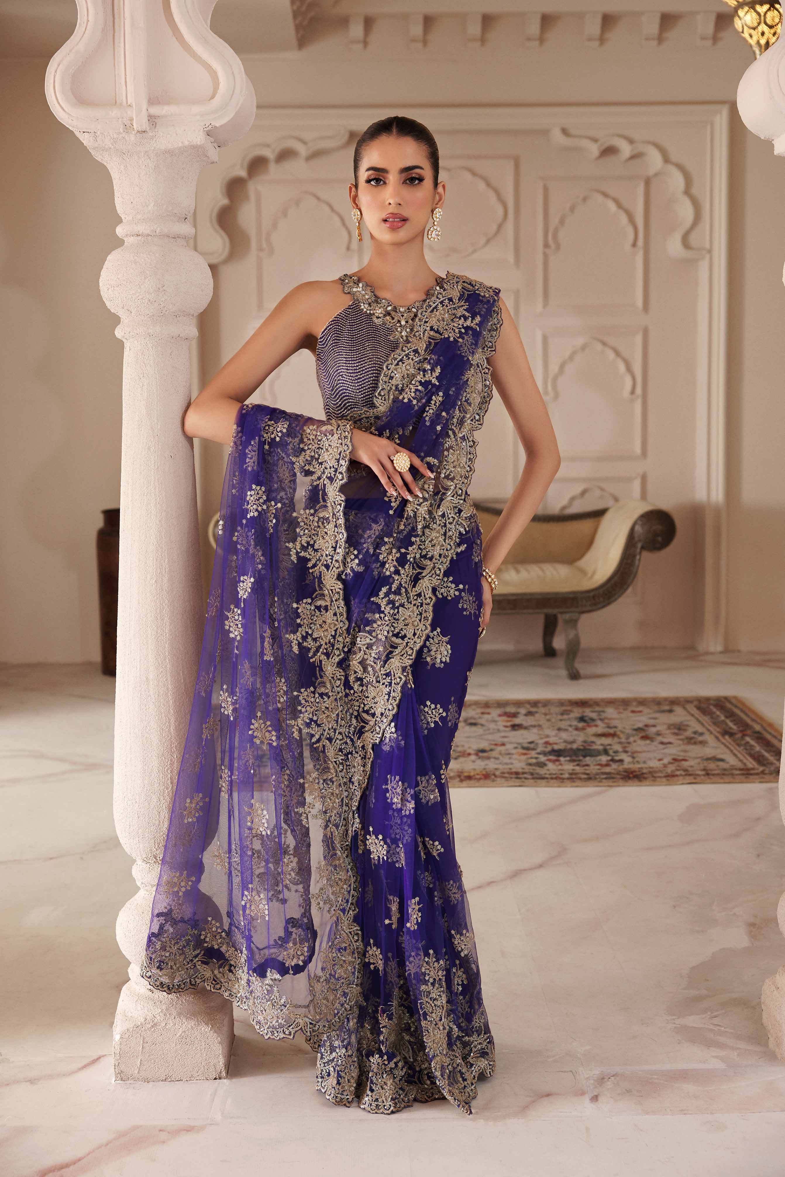 Purple Saree – Noor By Saadia Asad
