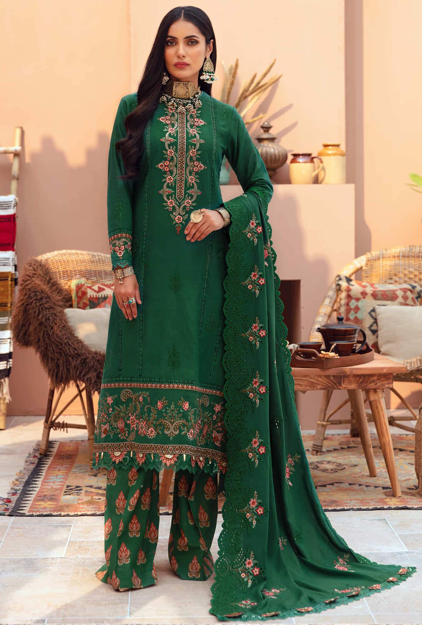 D3- Basil-Green – Noor By Saadia Asad