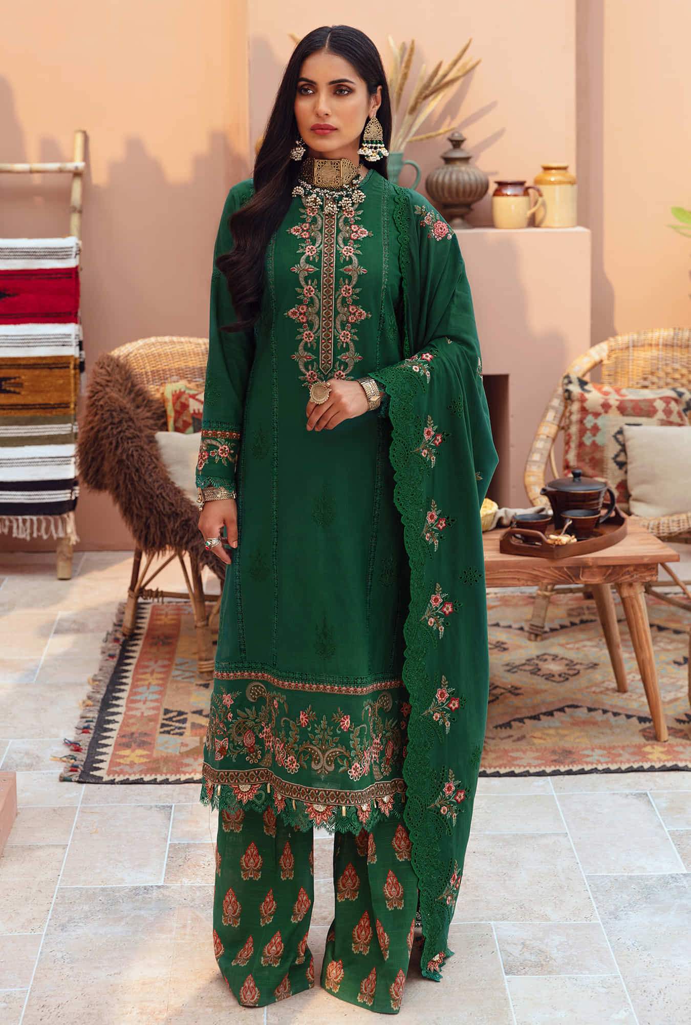 D3- Basil-Green – Noor By Saadia Asad